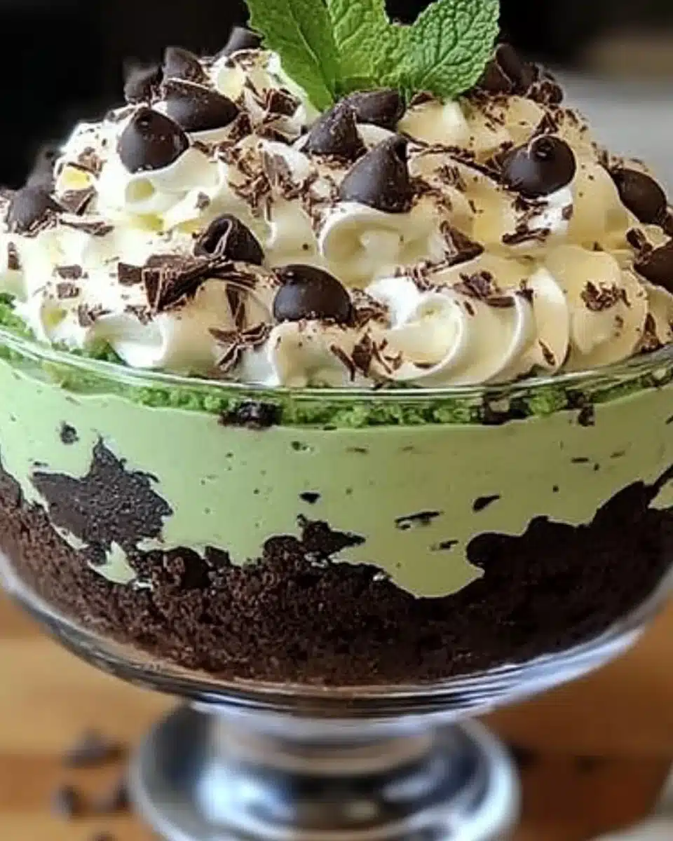 Chocolate Mint Brownie Trifle